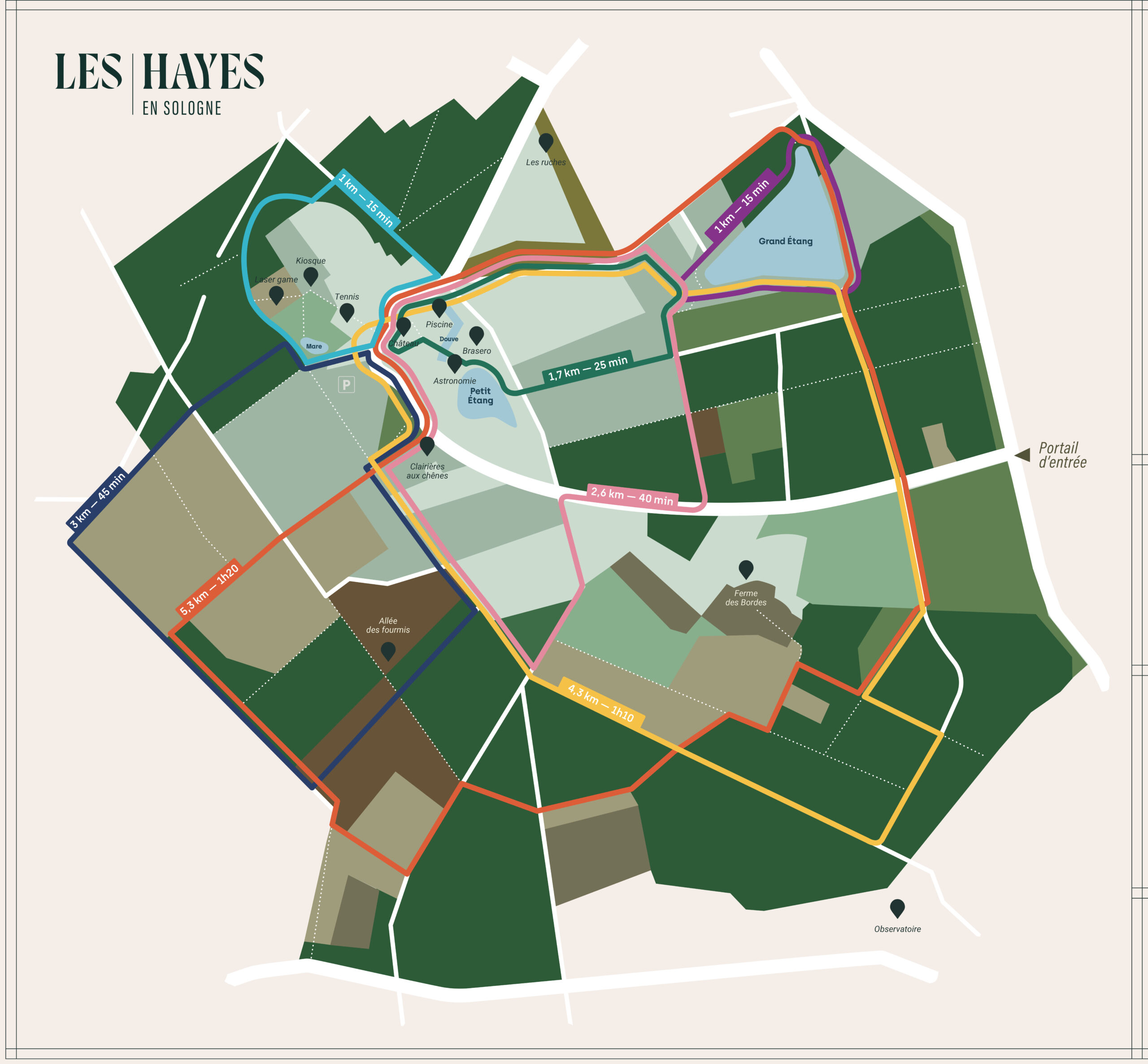 Randonner en foret - Les Hayes en Sologne - hôtel